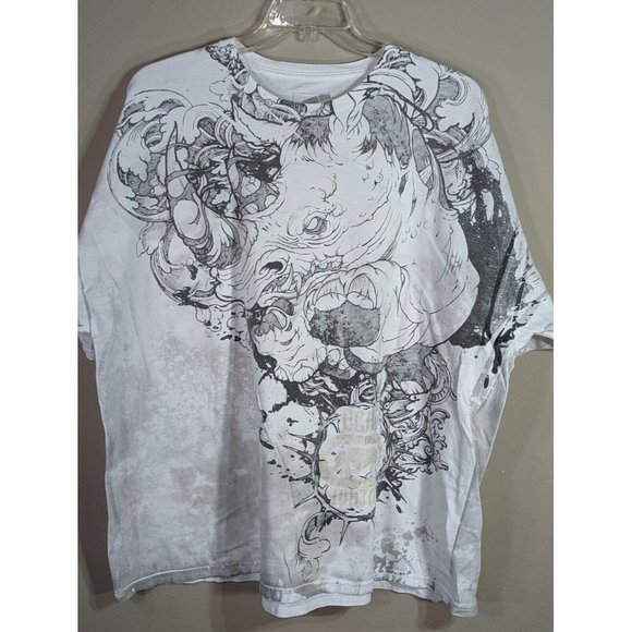 Marc Ecko | Shirts | Mark Ecko Unlimited Aop Rhino Graphic Tshirt White ...